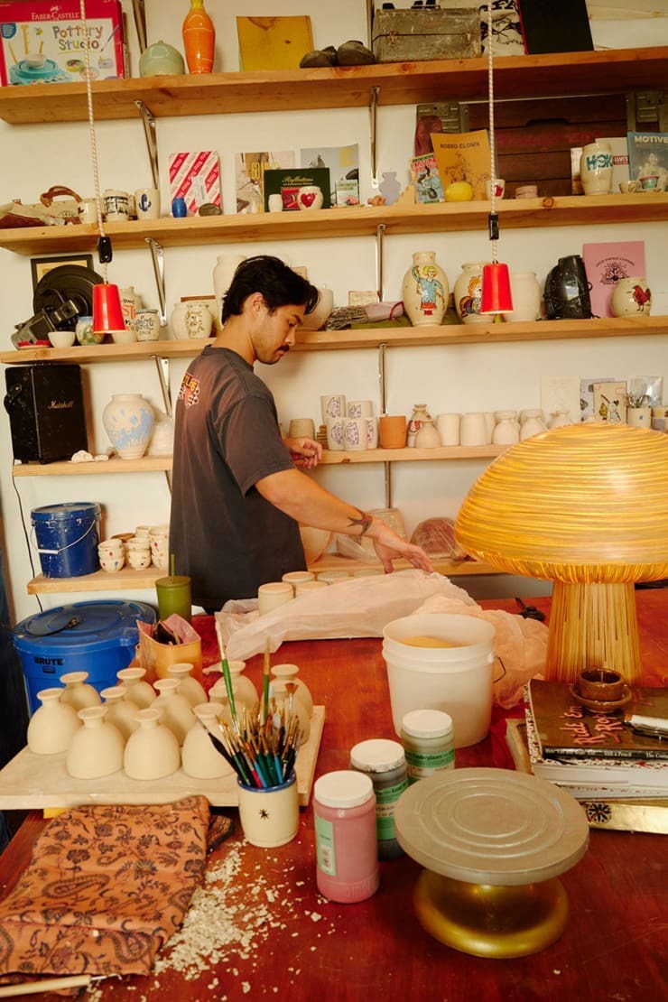 Daniel Dooreck LA ceramics studio - Americana-inspired designs